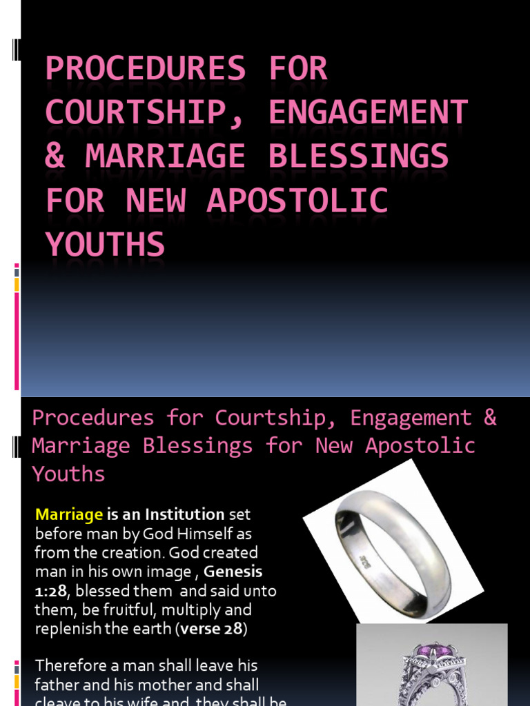 Procedures For Courtship, Engagement & Marriage Blessings | PDF ...