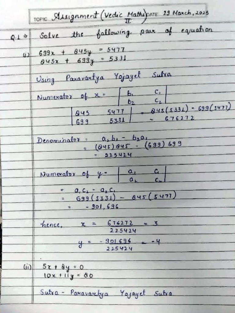 Jiya - Yadav - MAT-24-21 - Assignment-1 (Vedic Mathematics-2) | PDF