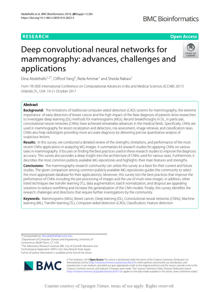 Deep_convolutional_neural_networks_for_mammography | PDF | Mammography | Artificial Intelligence