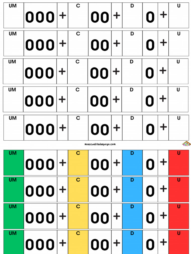 Material Didáctico para Aprender Unidades Decenas Centenas y Millares | PDF