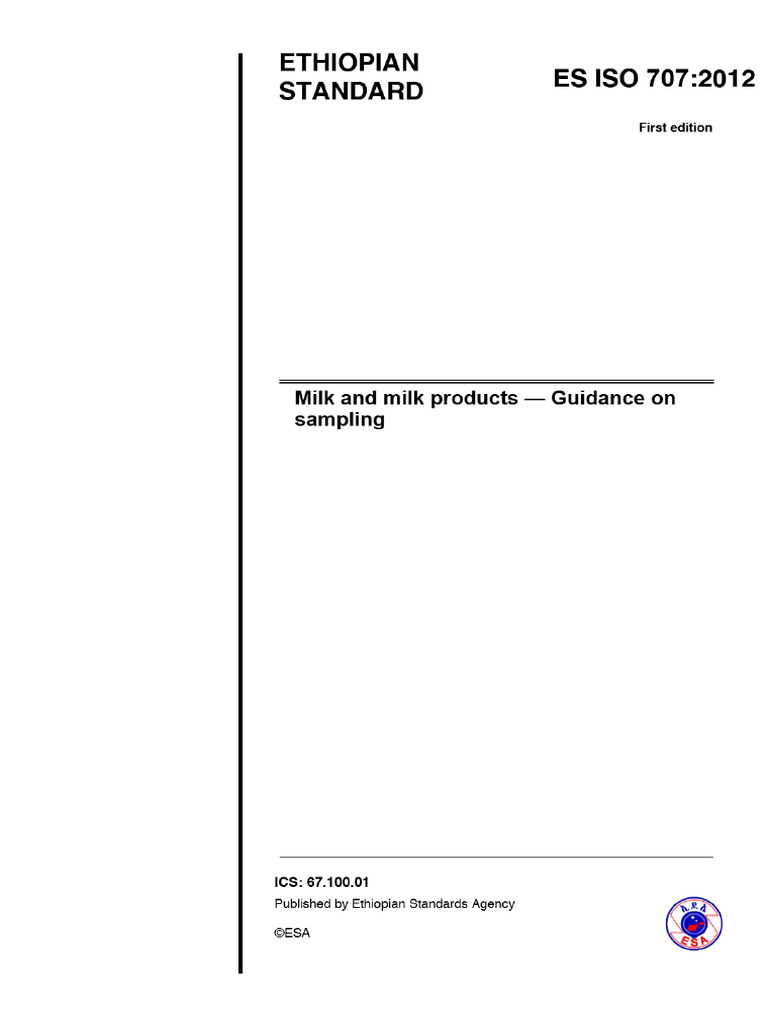 ISO 707.2012 Milk and Milk Products - Guidance On Sampling | PDF