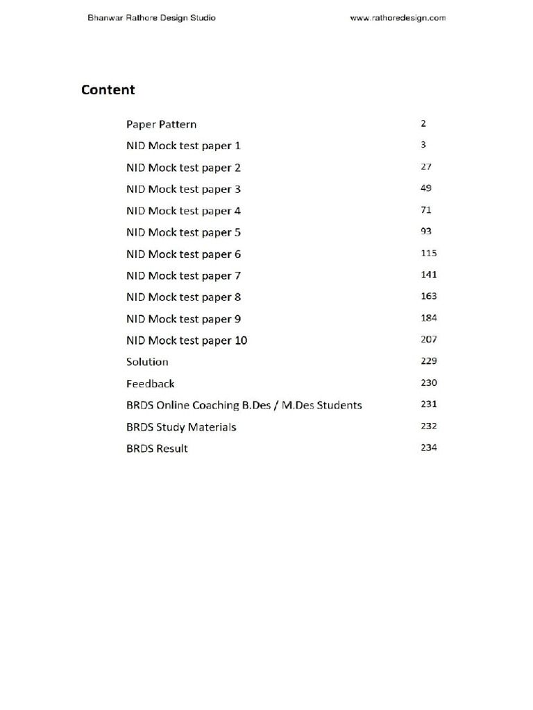 Mock Tests (10 Papers) | PDF