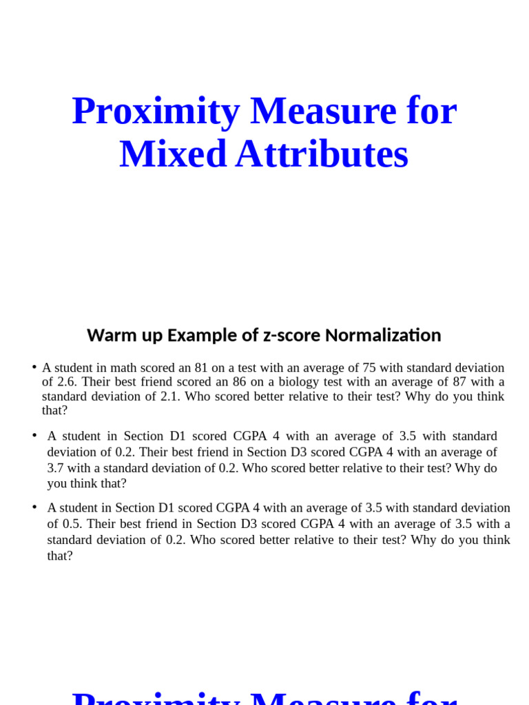 Proximity Measure | PDF | Statistical Analysis | Teaching Mathematics