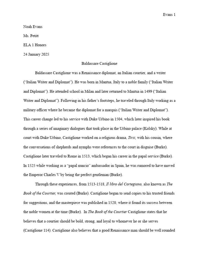 Noah Evans - Renaissance Research | PDF