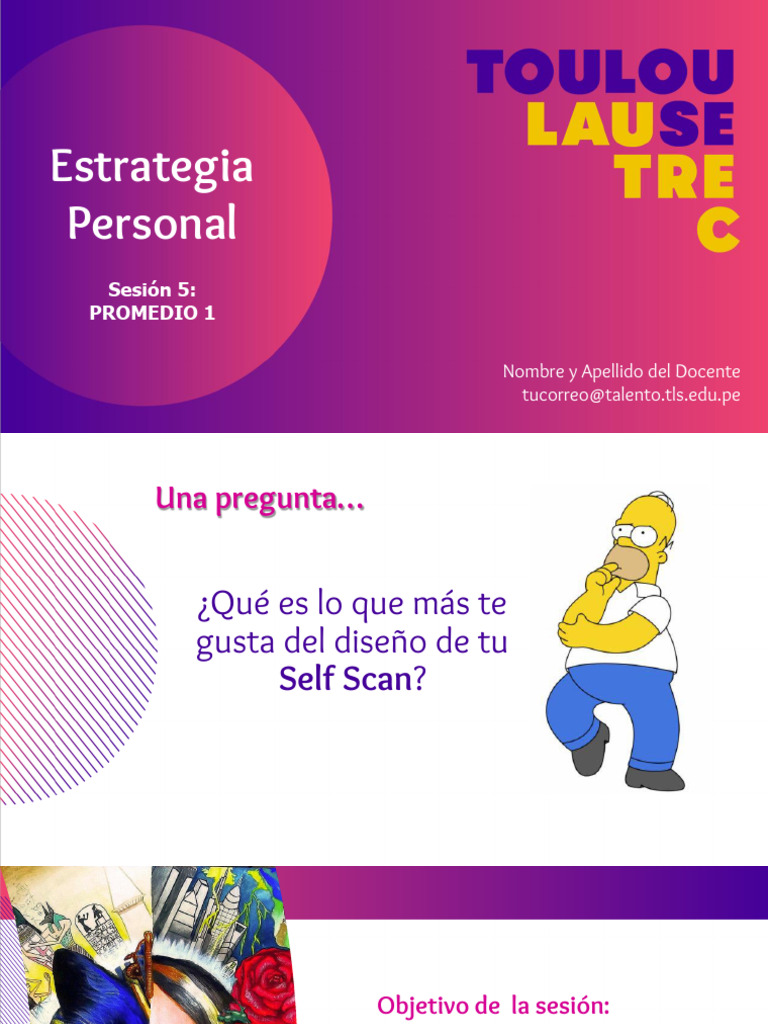 Estrategia Personal: Sesión 5: Promedio 1 | PDF