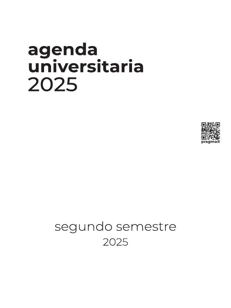 Agenda Universitaria 2025 Hecha en Pragma® 9rnk9m | PDF