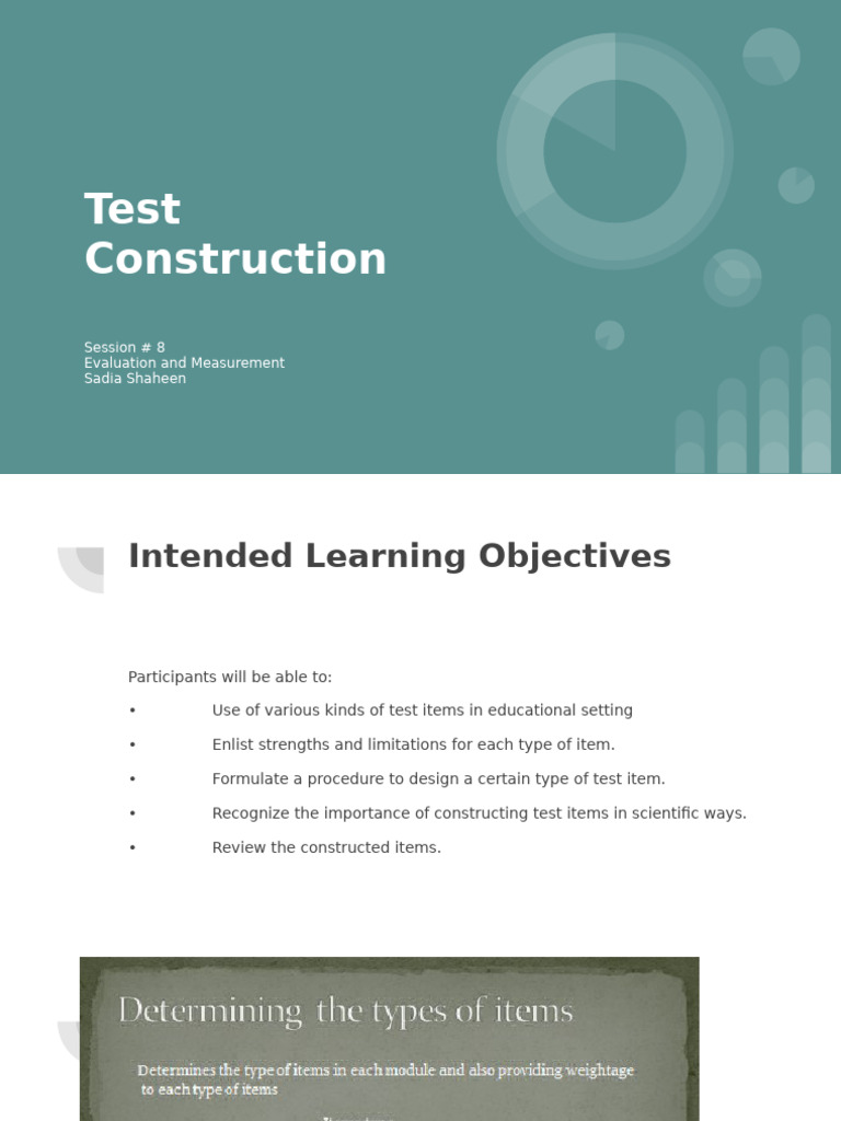Effective Test Item Construction Guide | PDF
