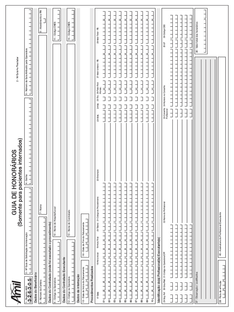 AMIL Guia Honorario Individual | PDF
