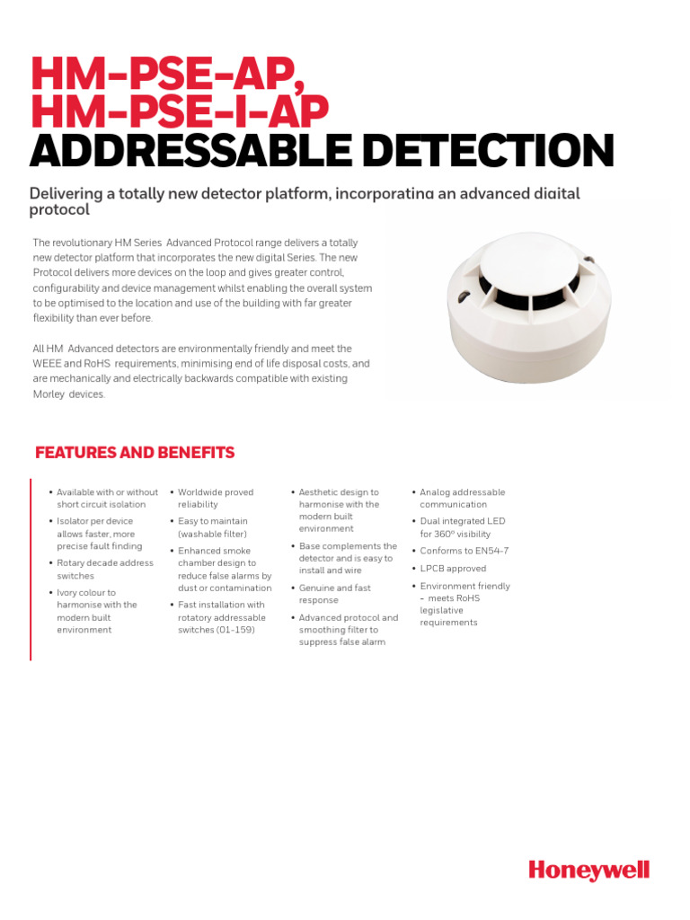 HM - Detectors - HM PSE AP - HM PSE I AP - R1 | PDF | Light Emitting ...