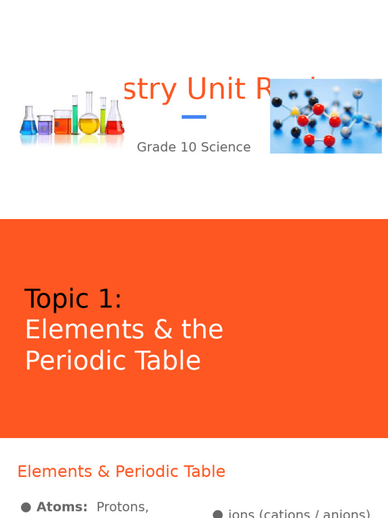 Chemistry Unit Review | PDF | Ion | Chemistry