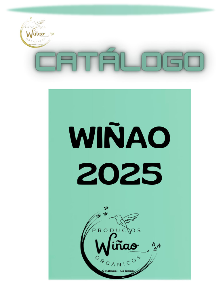 Catálogo Wiñao 2025 | PDF | Vino | Alimentos