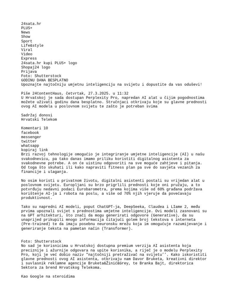 Upotreba Umjetne Inteligencije Primjer | PDF