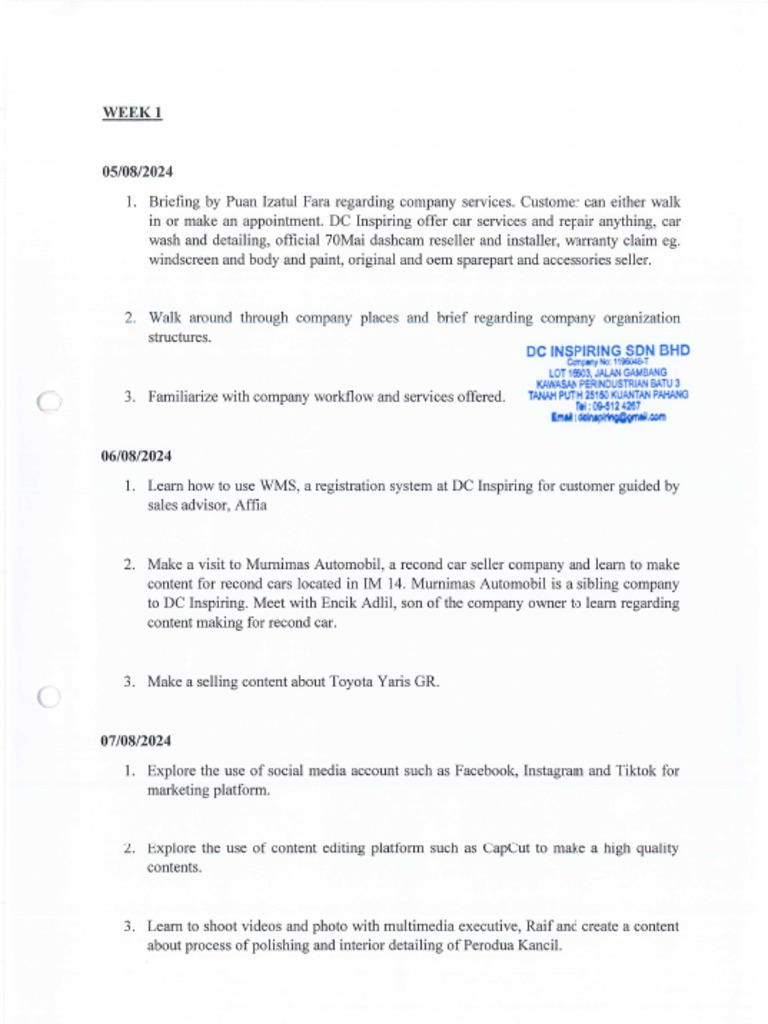 Industrial Training Logbook | PDF