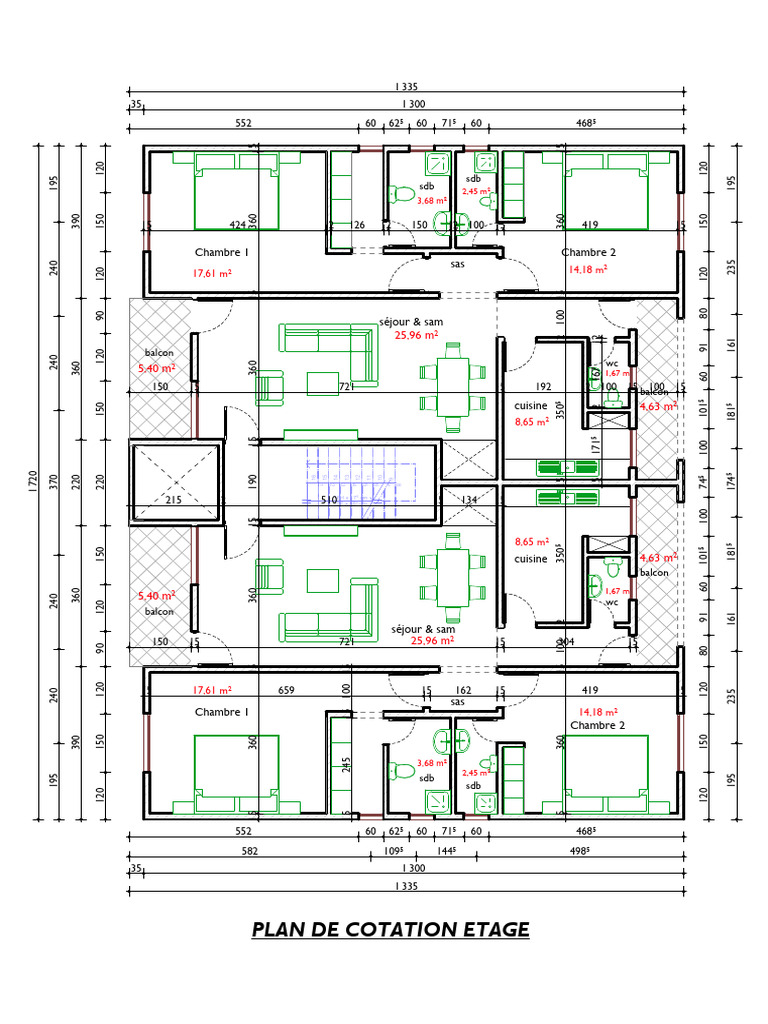 Plan de cotation maison 1 étage | PDF