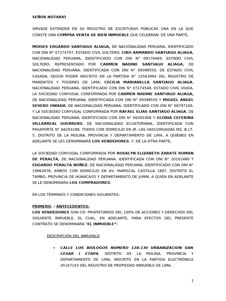 Rosalyn Elizabeth Zarate Roman de Peralta (24.03) Propietarios Sucesion ...