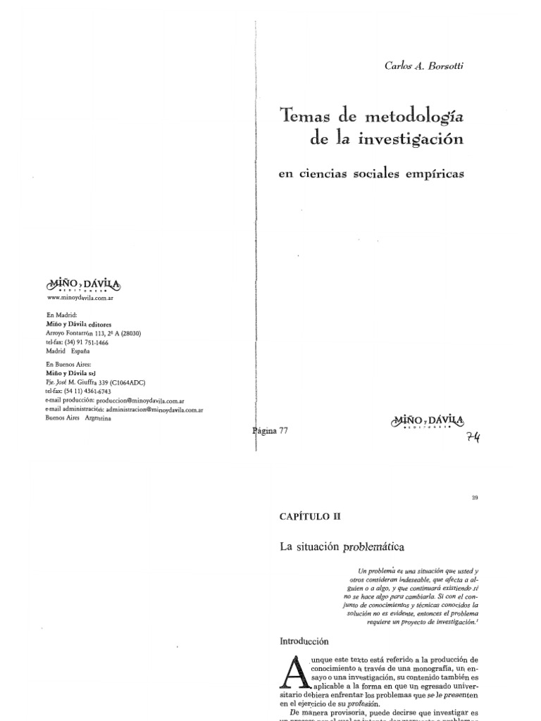 Borsotti - Temas de Metodologia de Inv. | PDF | Conocimiento | Pedagogía