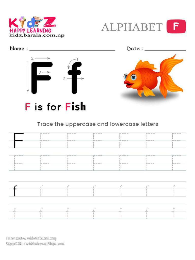 English Alphabet F | PDF