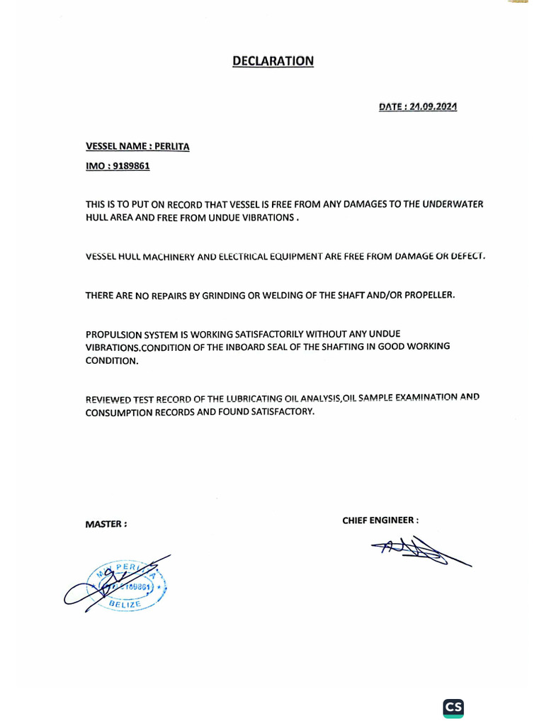 Master Declaration | PDF