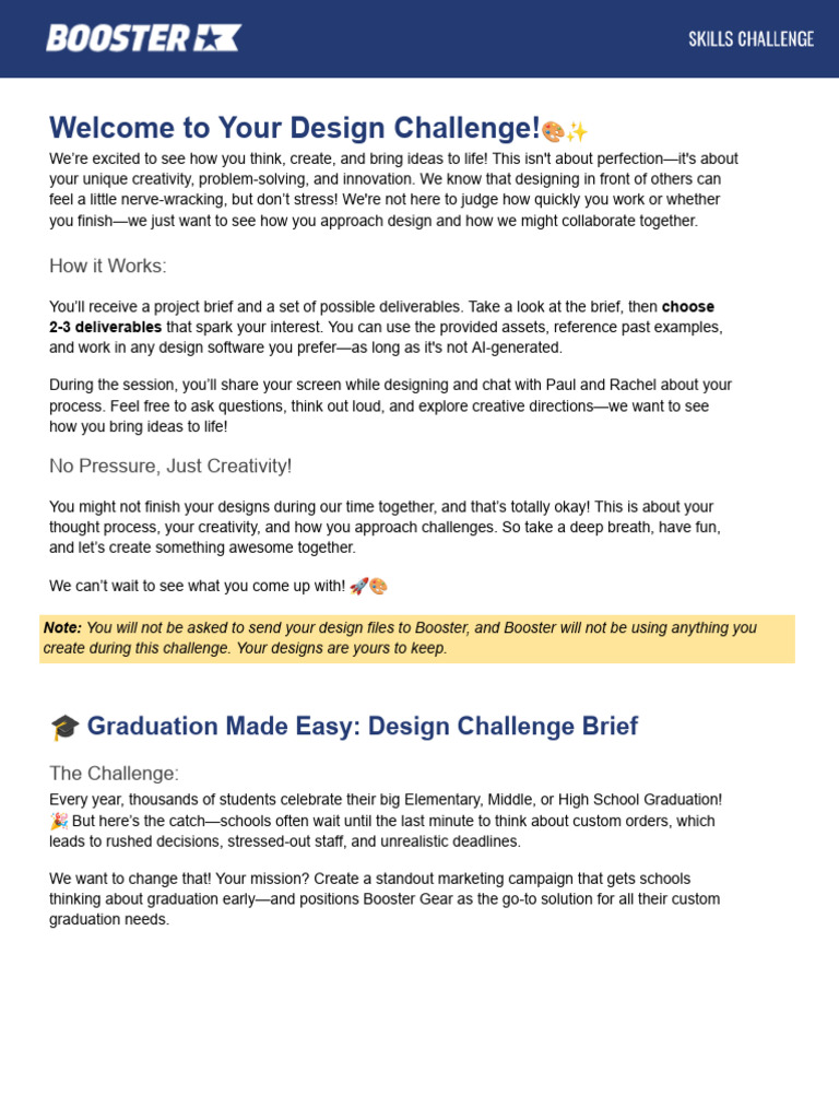 Design Challenge for Graduation Campaign | PDF | Creativity