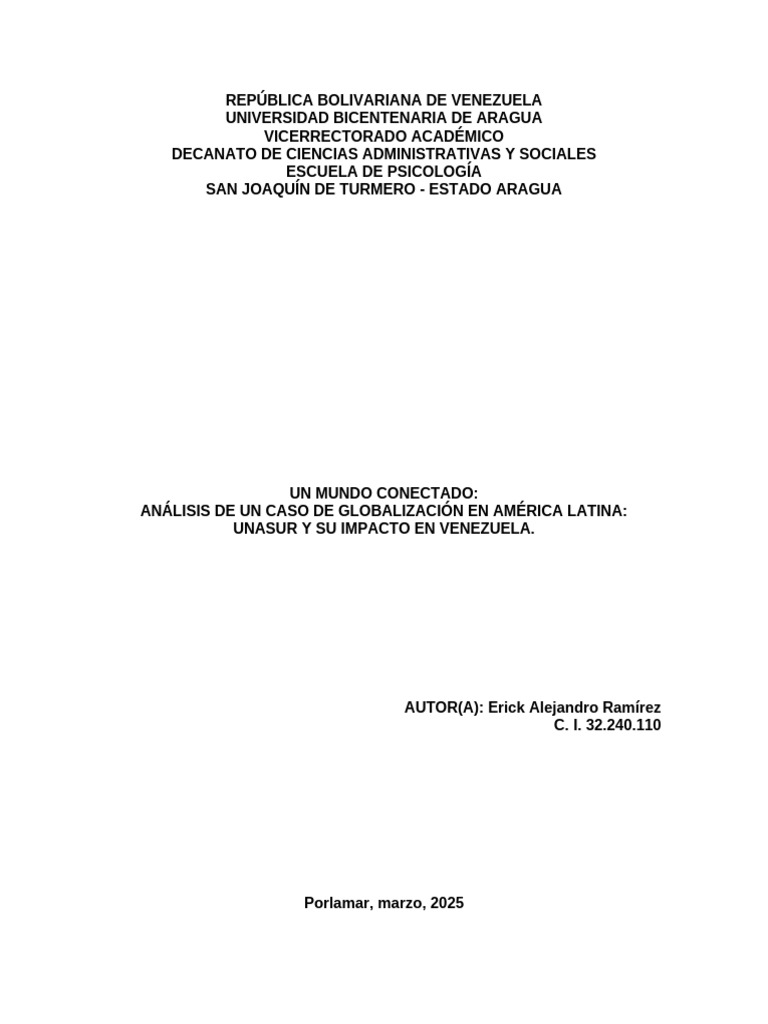 Proyecto. Un Mundo Conectado. Erick Alejandro Ramirez | PDF ...