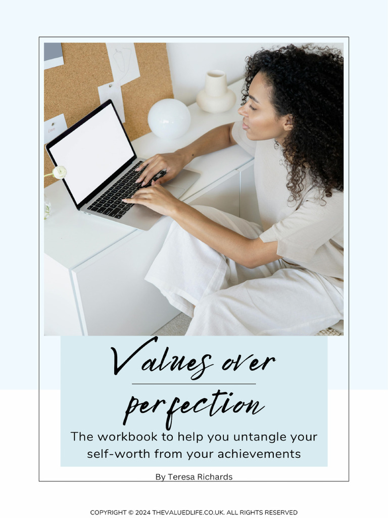 Values Over Perfection Workbook | PDF