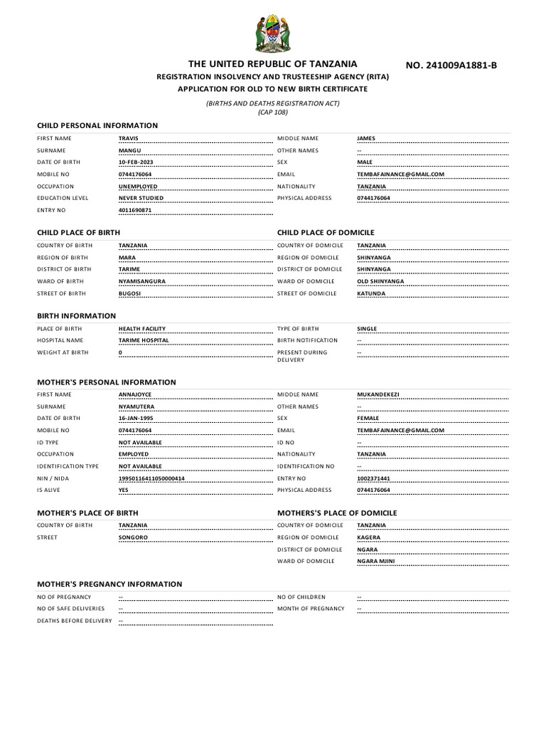 Application Form 20241009B 1889 | PDF | Government And Personhood | Government Information