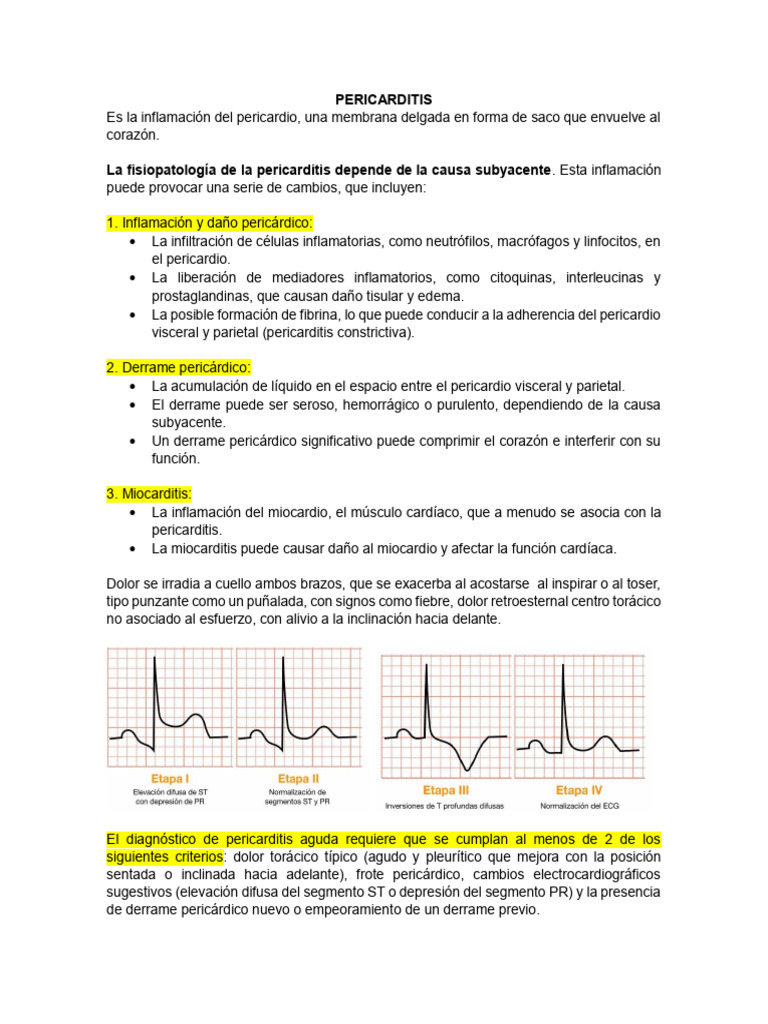 Pericarditis | PDF | Inflamación | Corazón