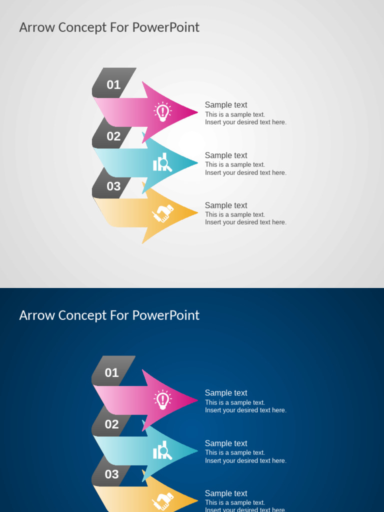 FF0079 01 Free 3 Steps Arrows Diagrams For Powerpoint 4x3 | PDF