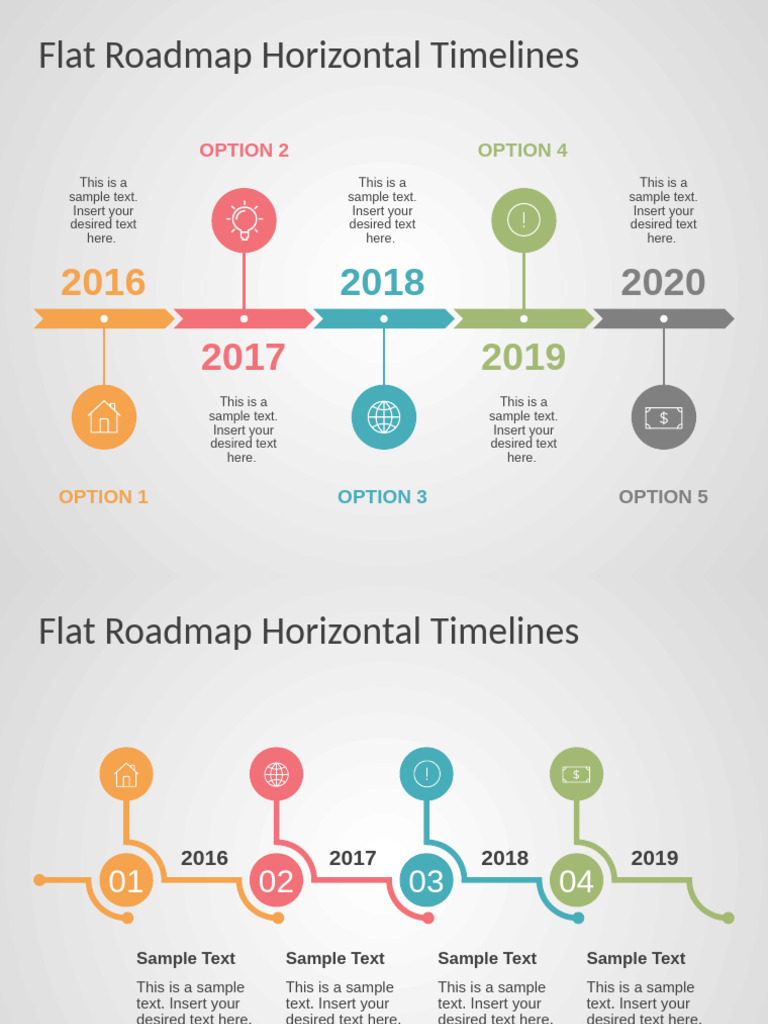 FF0094 01 Flat Roadmap Horizontal Timelines 4x3 | PDF