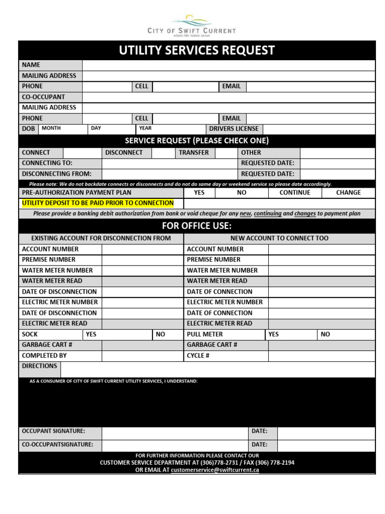 CS_utility Request Form FI | PDF | Cheque | Banks