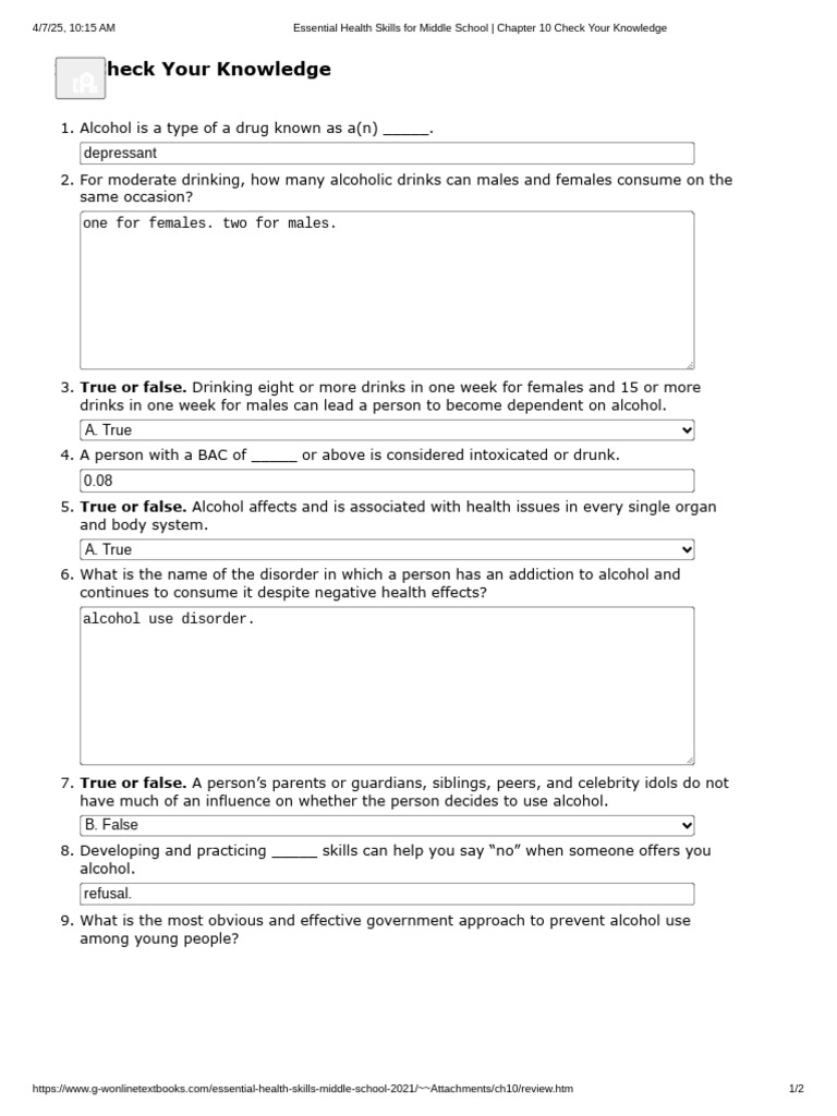 Chapter 10 Review | PDF