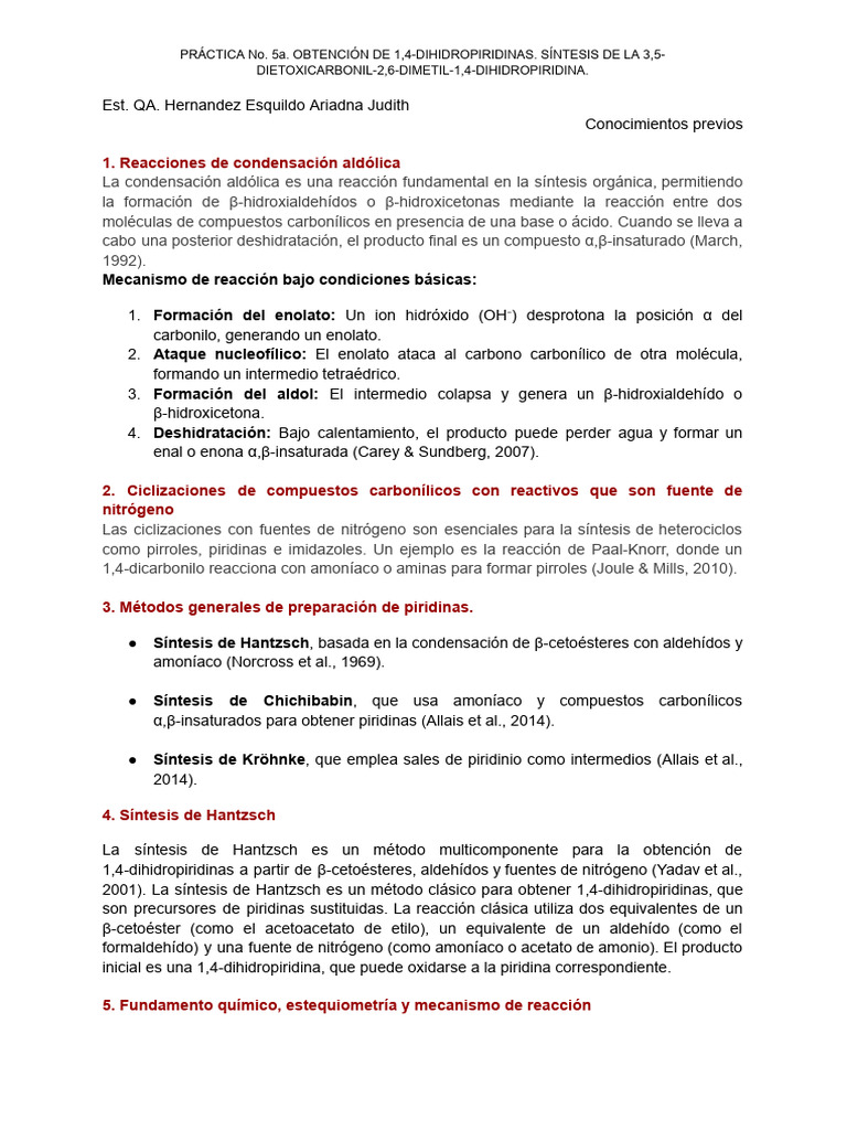 Mecanismo de Reacción Bajo Condiciones Básicas: Formación Del Enolato ...