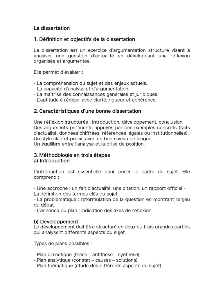 La Dissertation | PDF