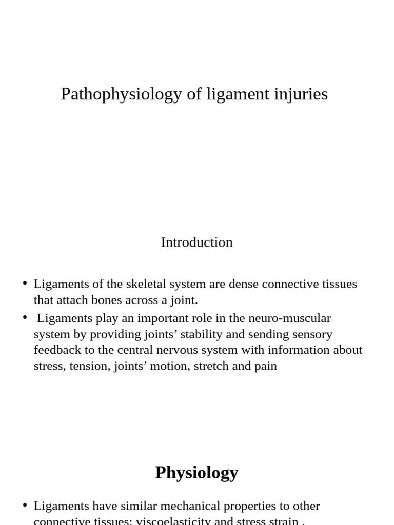 6) Pathophysiology of Ligament Injuries-1 | PDF | Scar | Viscoelasticity
