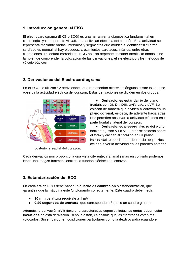 Guía Completa del Electrocardiograma EKG | PDF | Corazón | Sistema ...