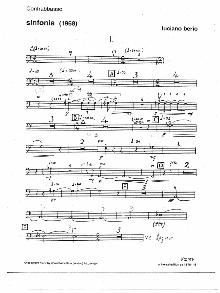 Berio_Sinfonia_05Kontrabass_bezVerlag | PDF