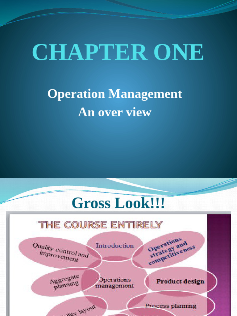Introduction to Operations Management | PDF | Operations Management ...