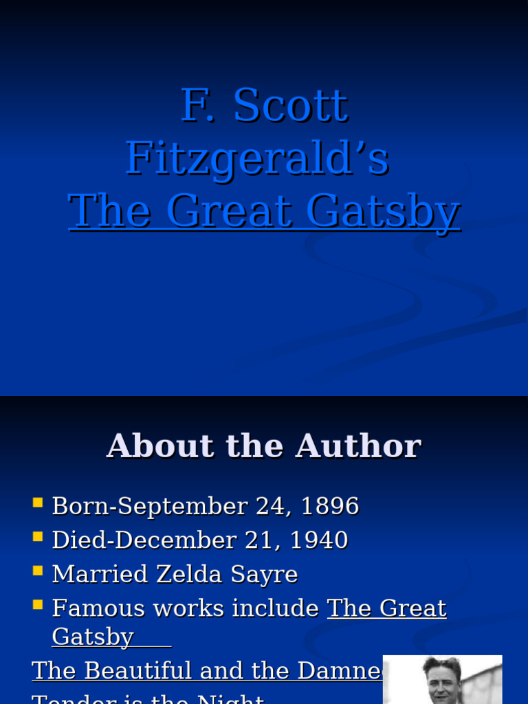 Introduction To The Great Gatsby | PDF