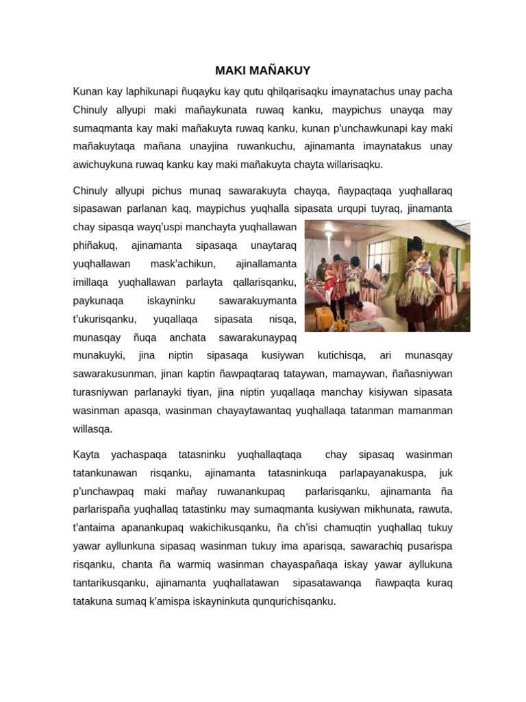 MAKI MAÑAKUY an | PDF
