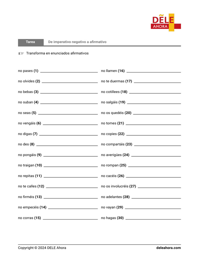 B1 De-Imperativo-Negativo-A-Afirmativo | PDF