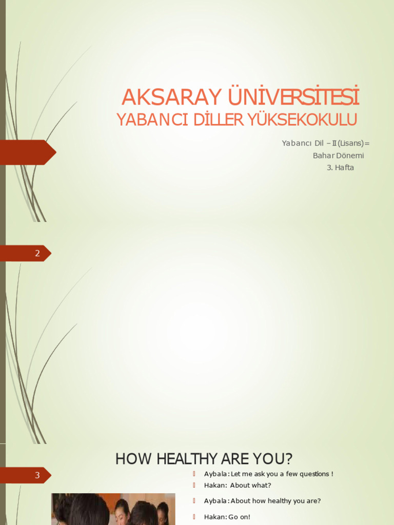 Yabanci Dil II Bahar-3 Hafta Cevaplar | PDF