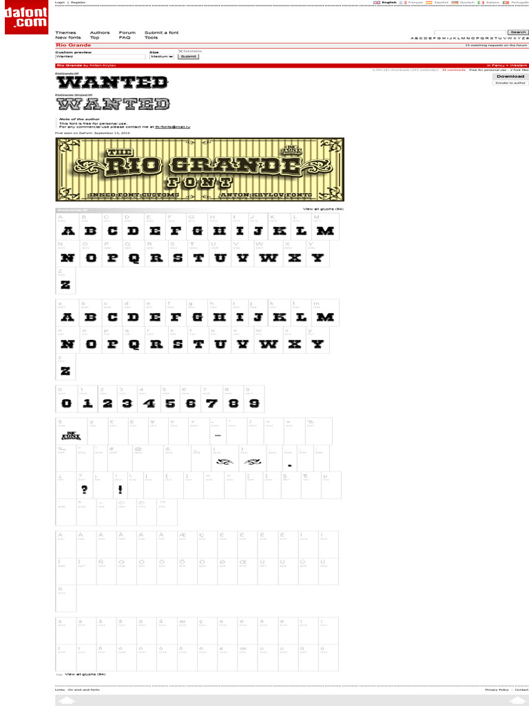 Rio Grande Font | PDF
