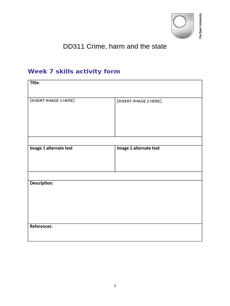dd311 Week7 Form | PDF