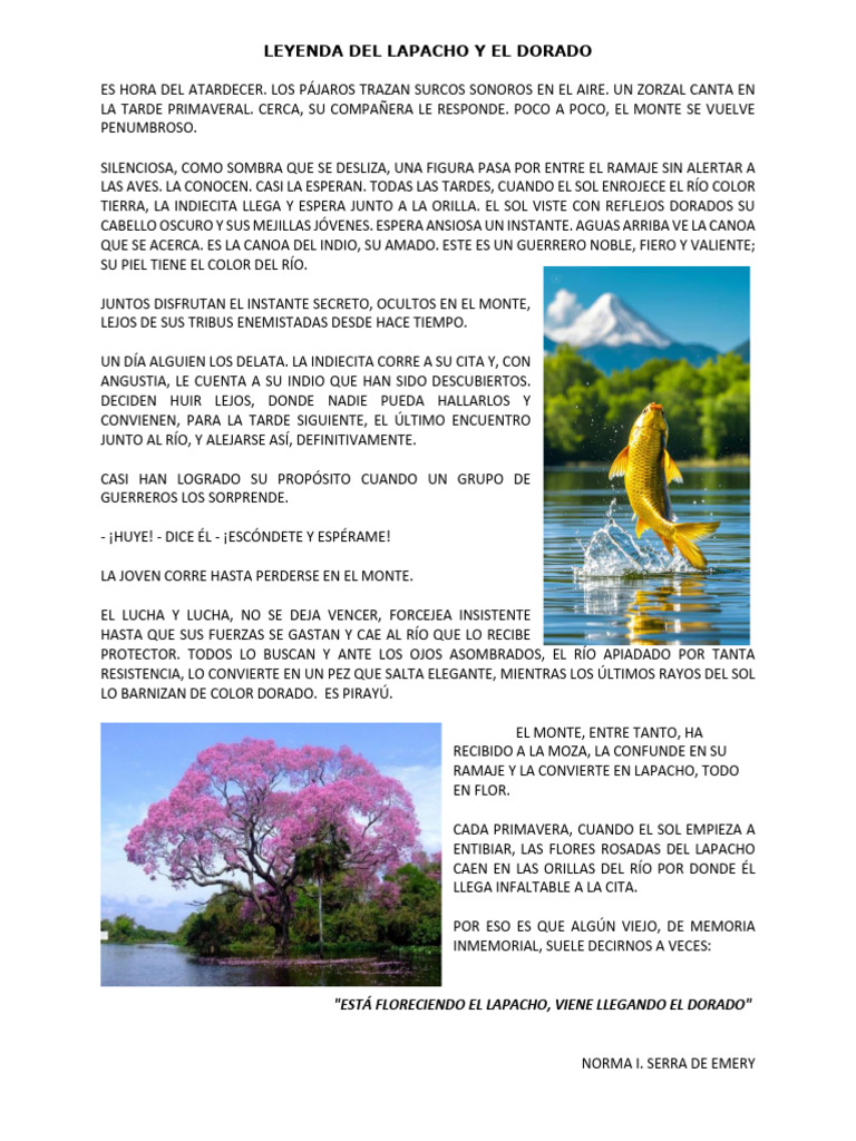 Leyenda Del Lapacho y El Dorado | PDF