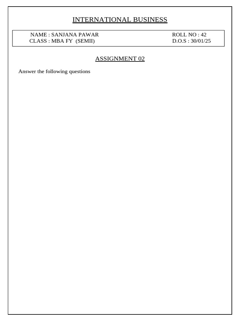 International Business | PDF