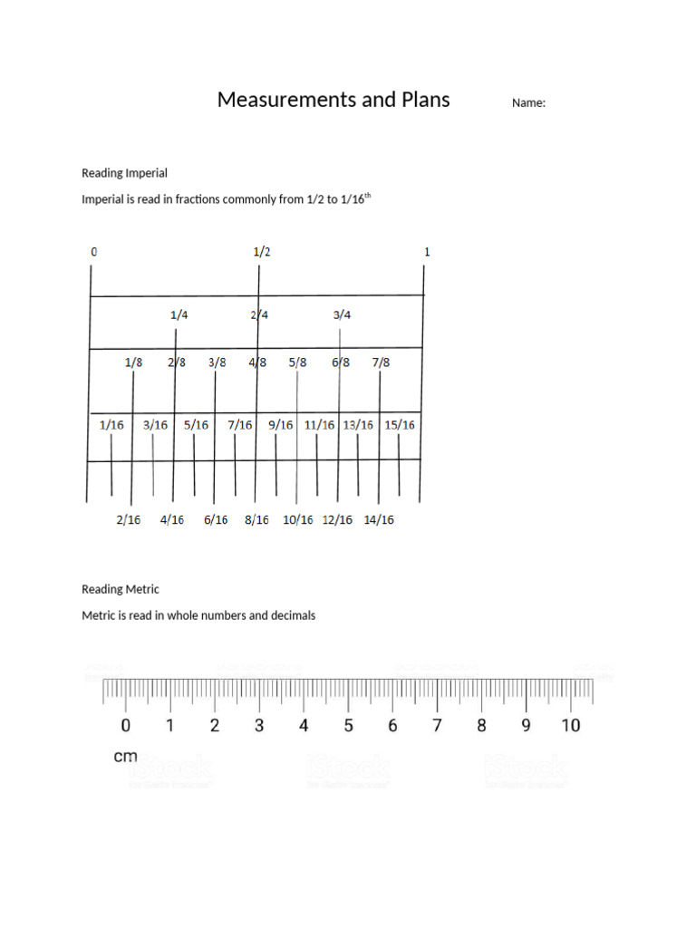 Measurements and Plans | PDF