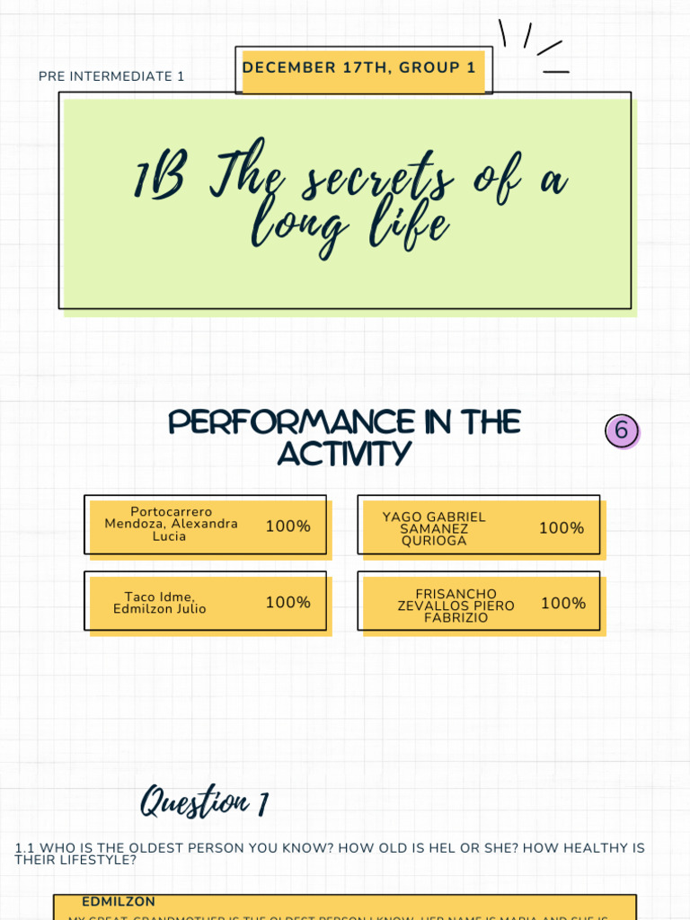 Secrets to a Long Life and Healthy Habits | PDF