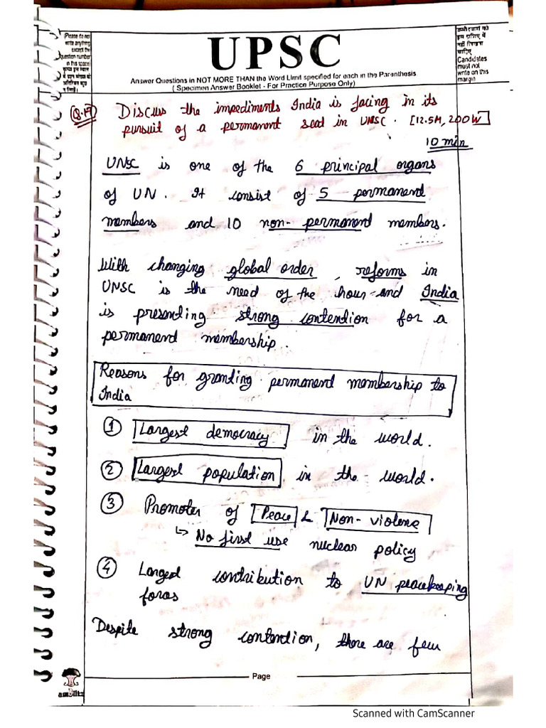 Q.17 (India's UNSC Membership) | PDF