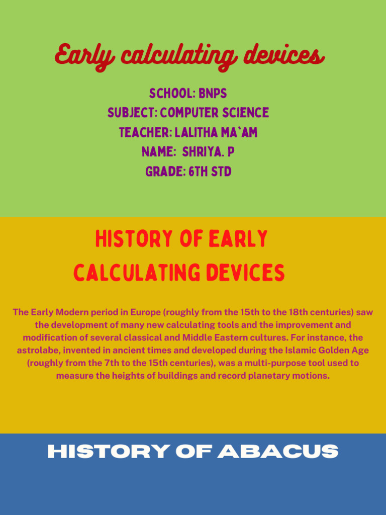 Early Calculating Devices | PDF