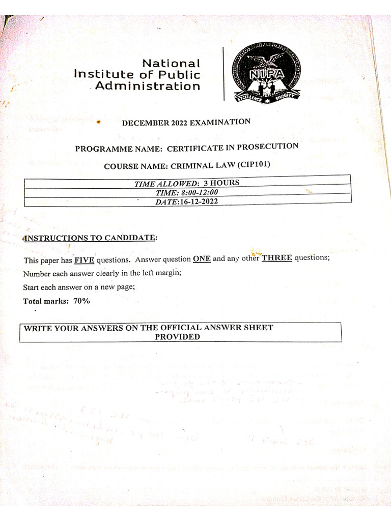 Criminal Law NIPA. | PDF